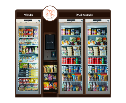 Varuautomater och matkylar för företag - Fresh Bites | Beans in Cup